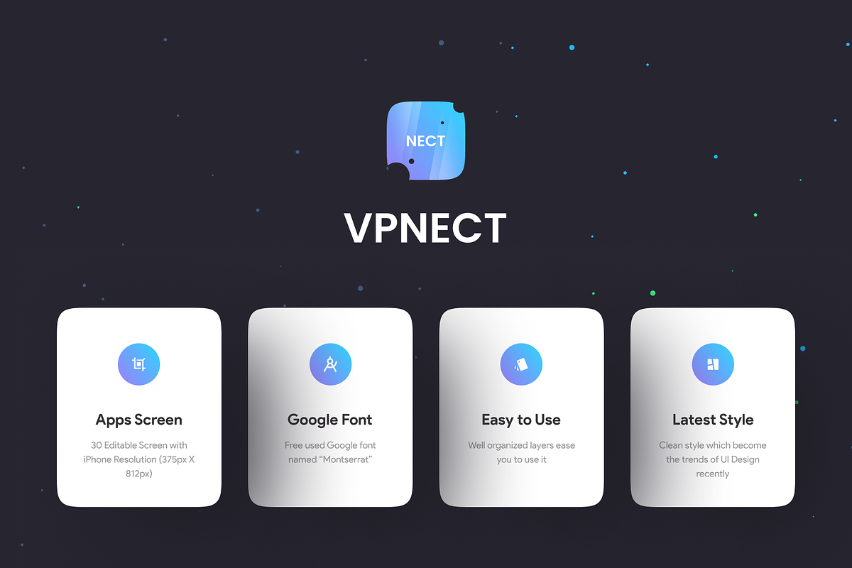 VPNECT - VPN UI KIT, an App Template by Vektora Studio