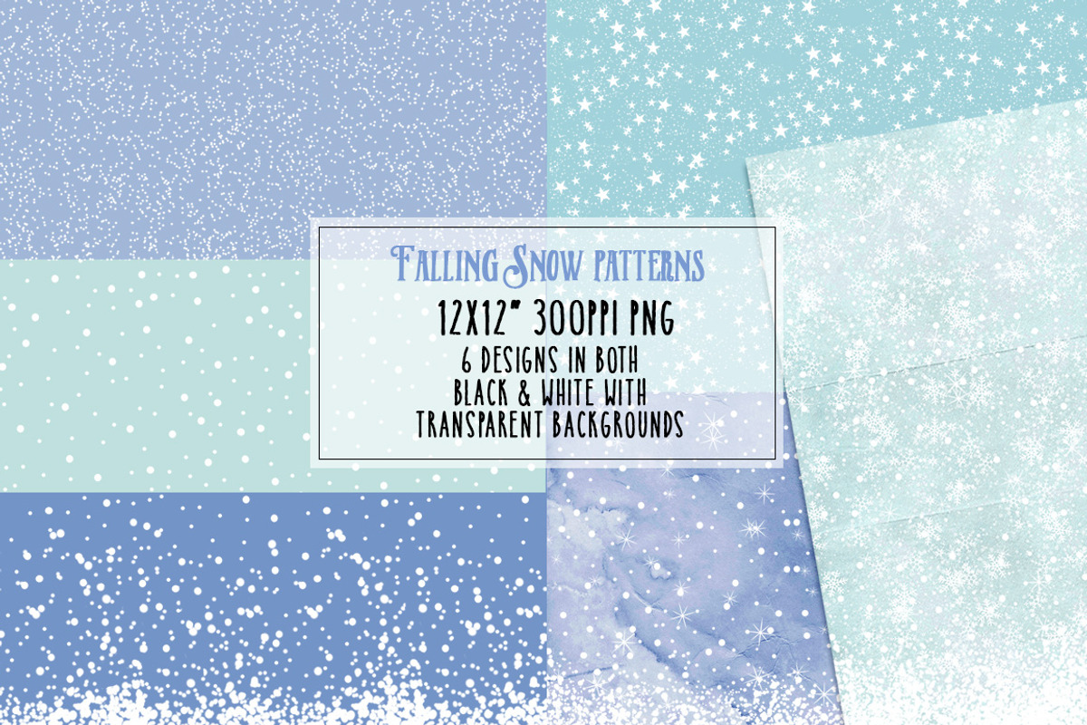 Falling Snow Patterns, a Pattern Graphic by Studio Kitsch | Creative Market