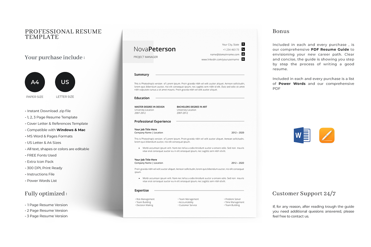 Minimal Resume Design Template