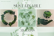 Sustainable 3D Icons, an Icon by Youandigraphics | Creative Market