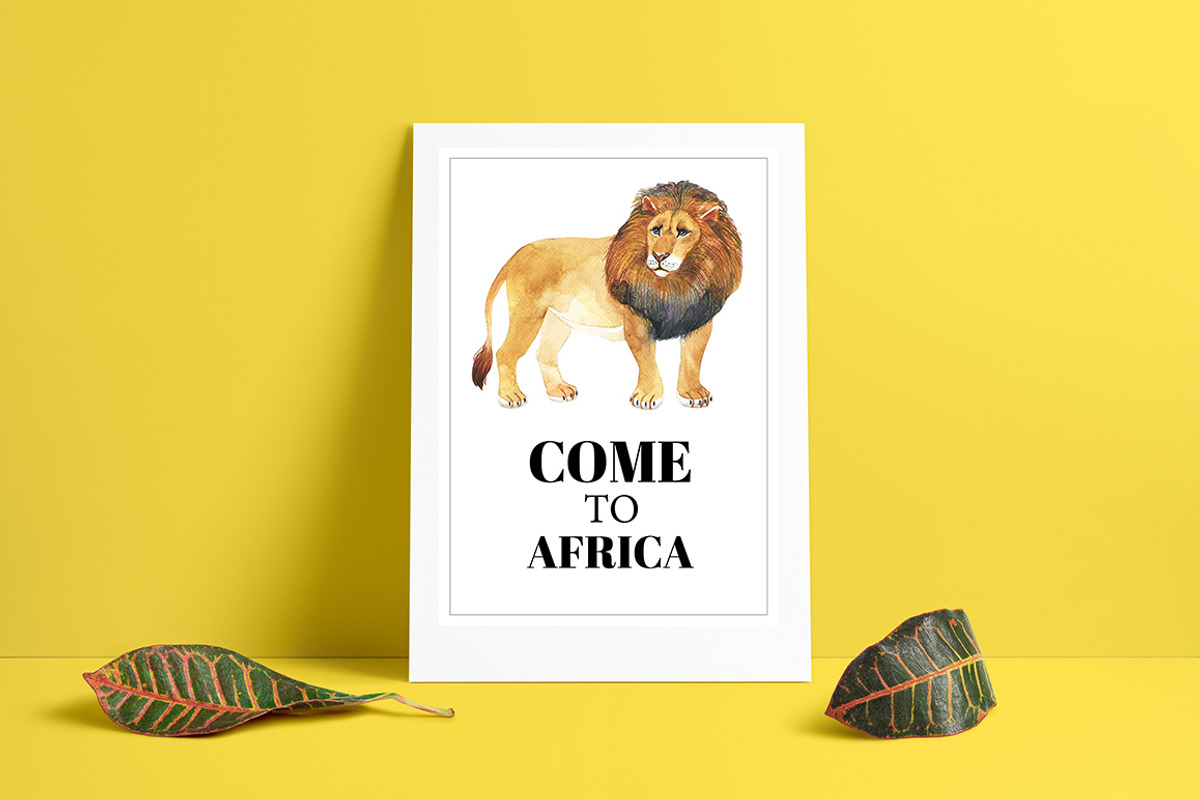 African Mainland-illustration set, an Animal Illustration by KatBranchArt