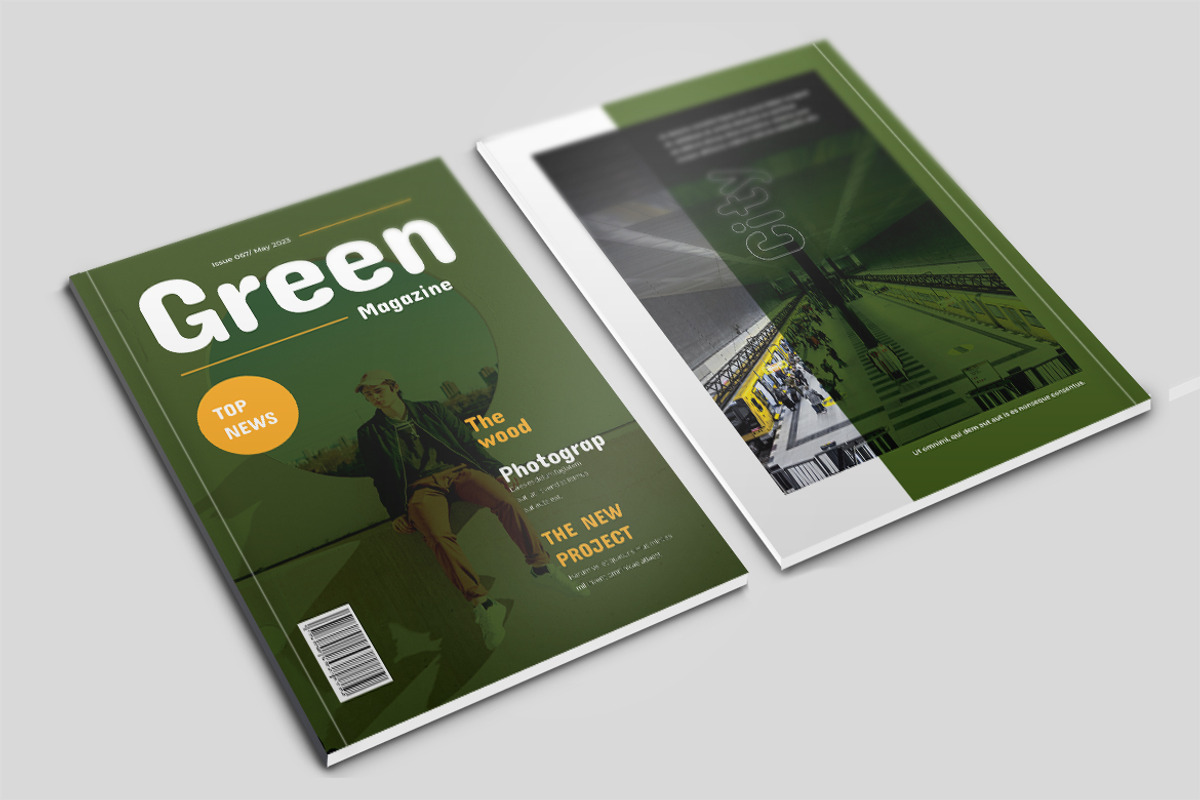 Magazine Template – Green Theme