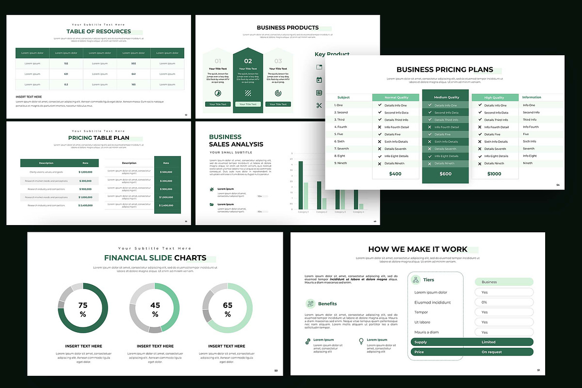 Green PowerPoint Template, a Presentation Template by Artemis-products