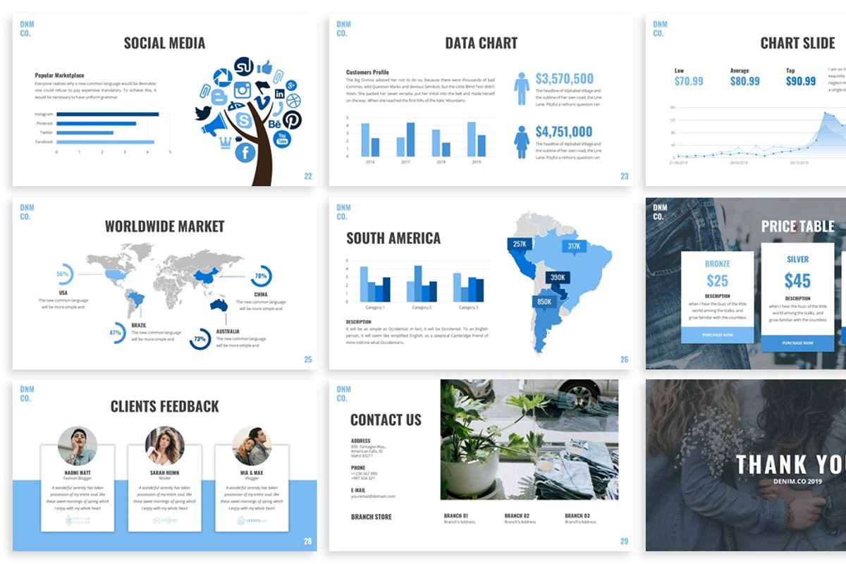 Denim - Fashion Powerpoint Template, a Presentation Template by ...