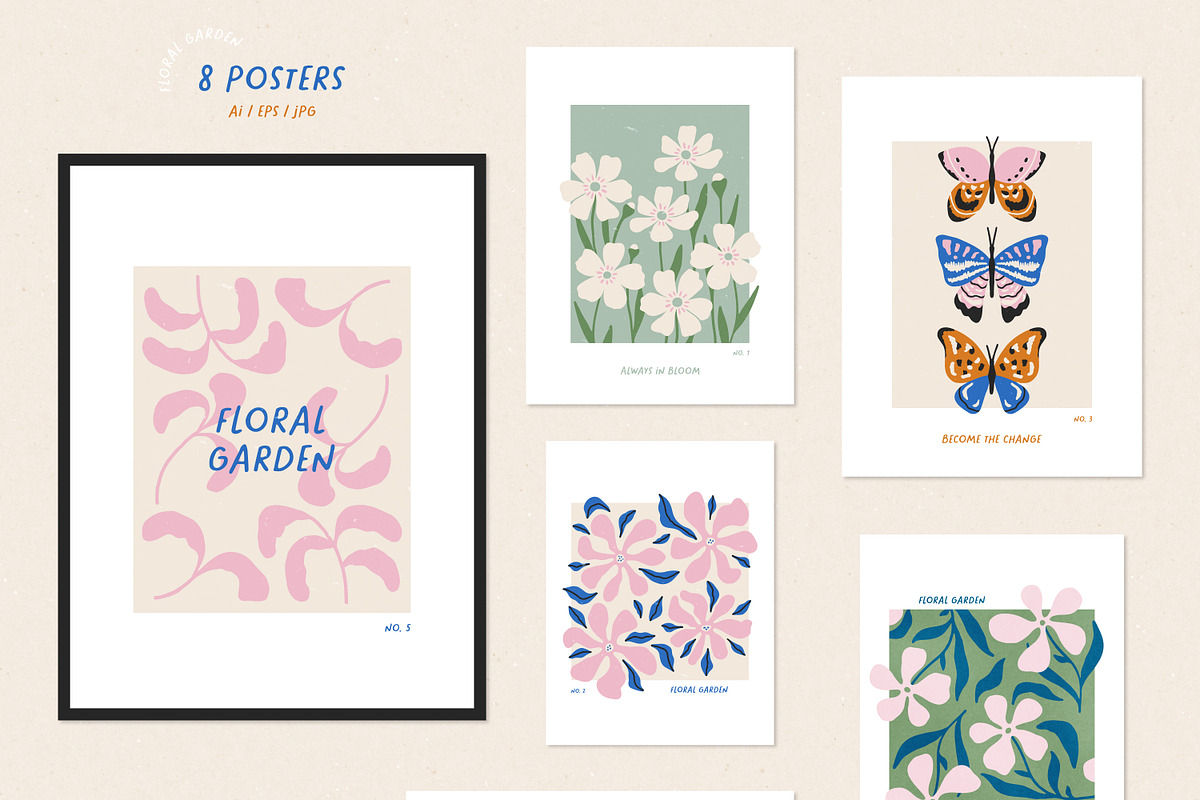 Floral Garden - Patterns & Posters, a Pattern Graphic by simpleblues