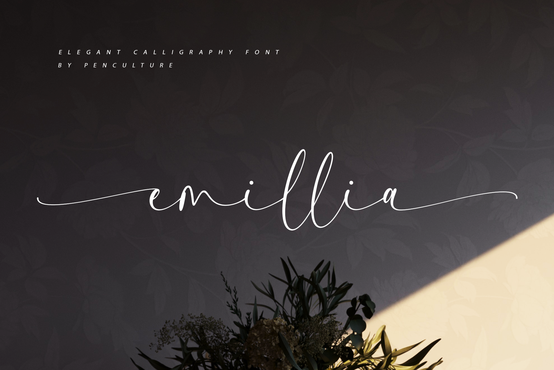 Emillia Calligraphy Font, a Script Font by Pen Culture