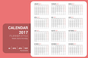 Calendar 2017 Planner Design, a Stationery Template by WORAKAMON Design ...