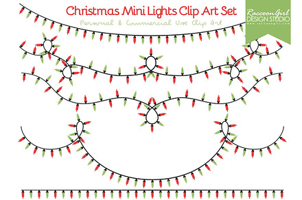 Globe Christmas Lights Clip Art Set, a Work Illustration by RaccoonGirl ...