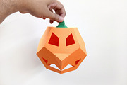 DIY Halloween Pumpkin -3d papercraft, a Templates & Theme by PAPER amaze