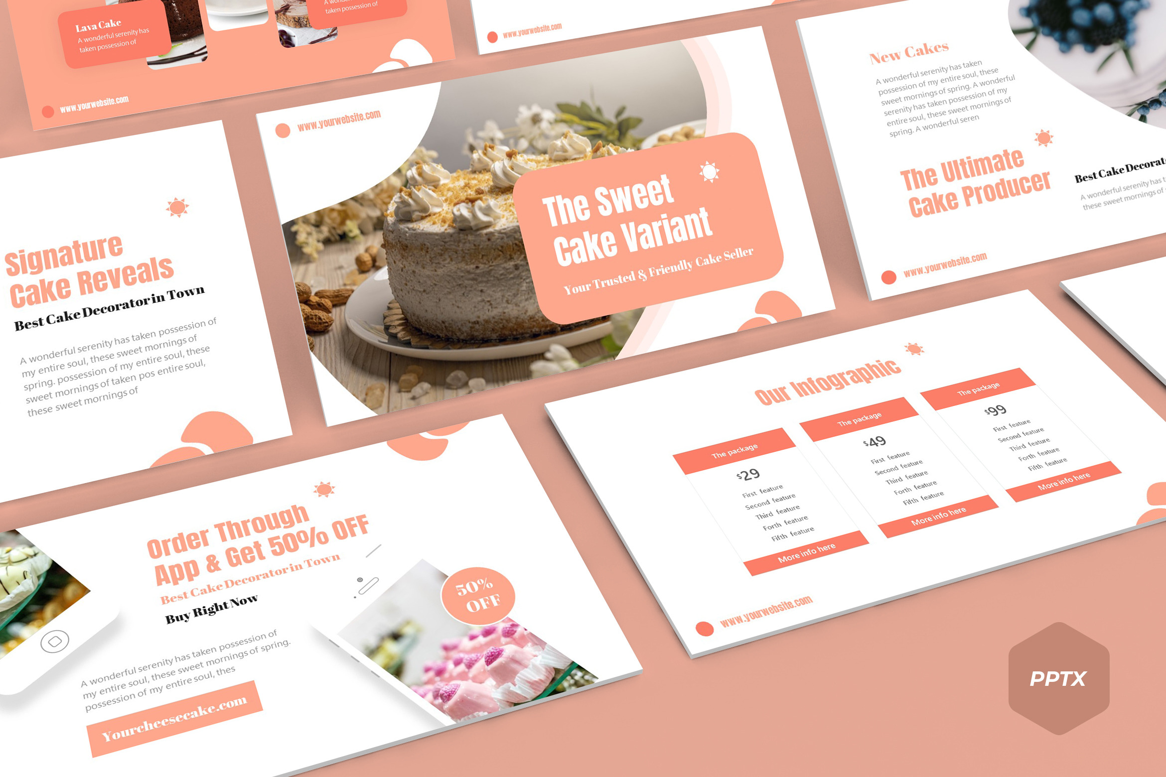 Cake - Powerpoint Template, a Presentation Template by AQR Studio