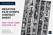 Negative Strips Contact Sheet Template