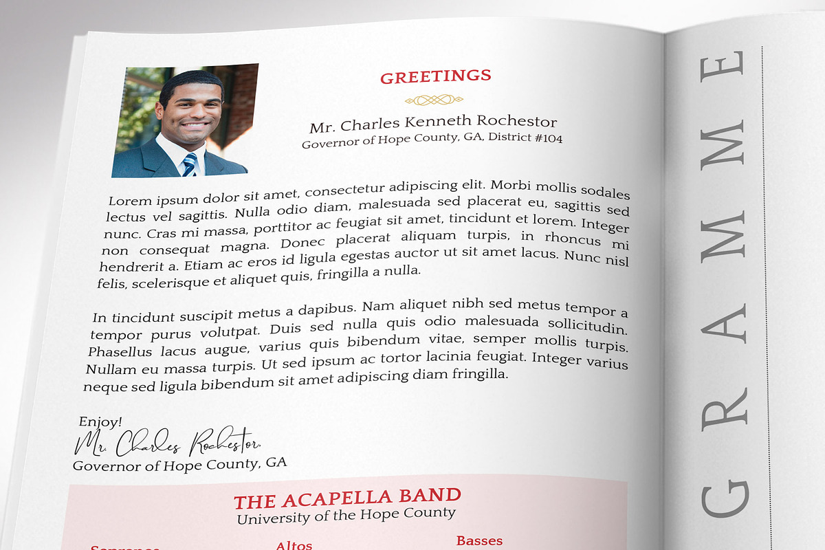 Musical Event Program Canva Template