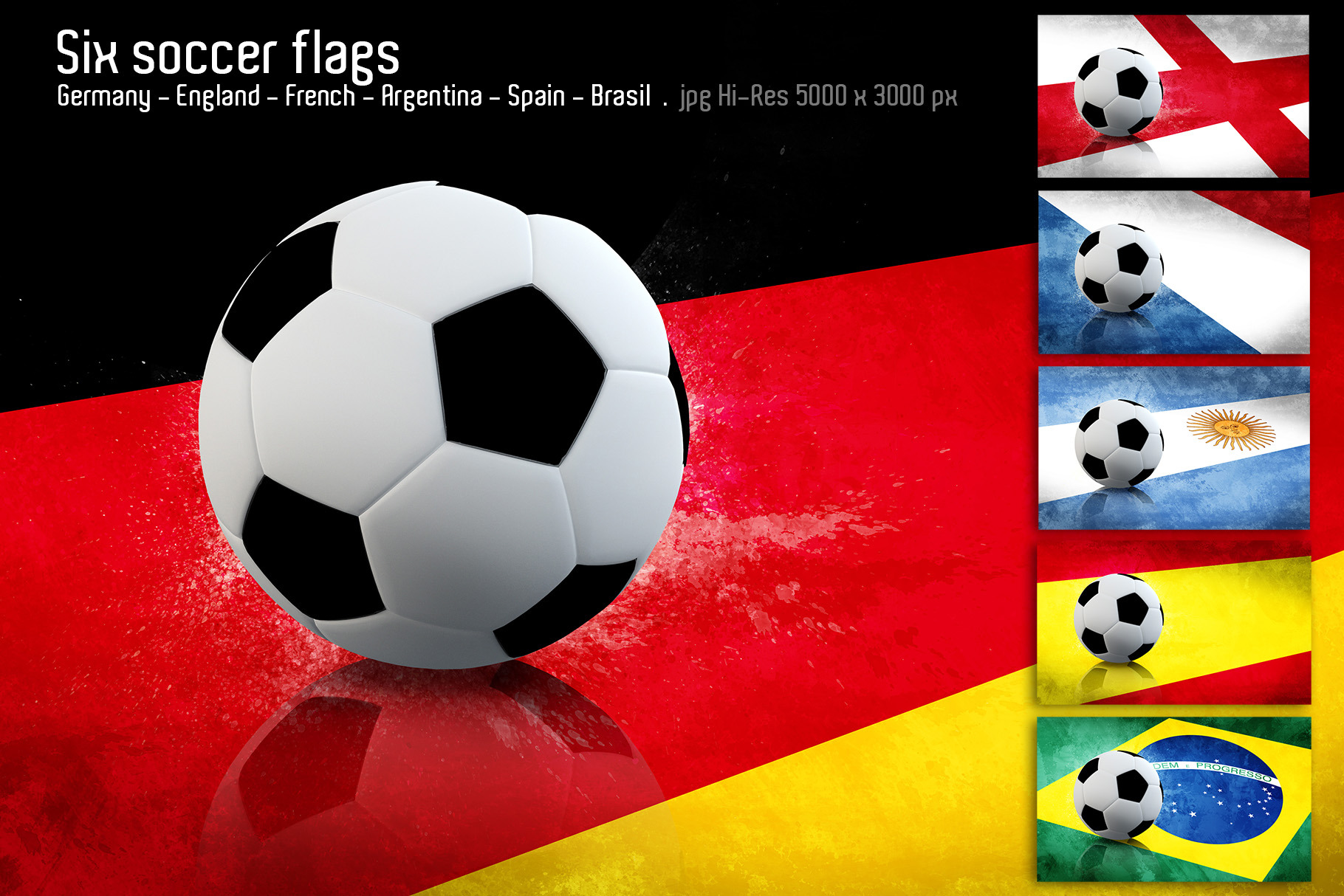 Soccer National team flags, an Illustration by Giordano Aita Graphics
