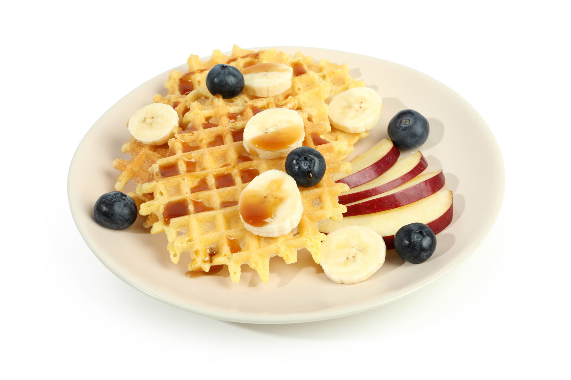 Concept of tasty food with wafers, isolated on white background, a Food ...