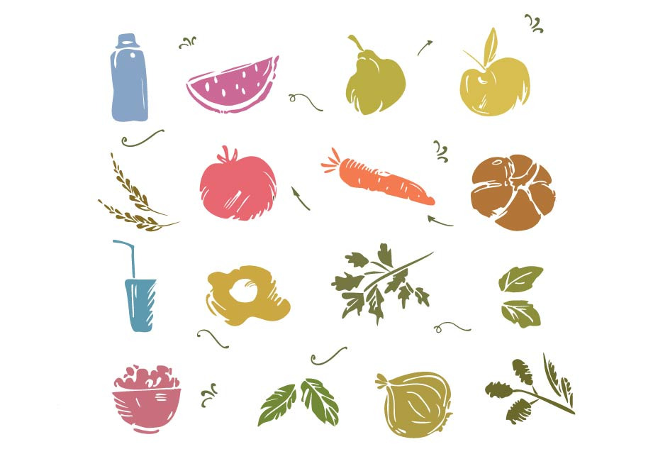 Healthy Food Vector Set, a Graphic by Svetlana Voloshina