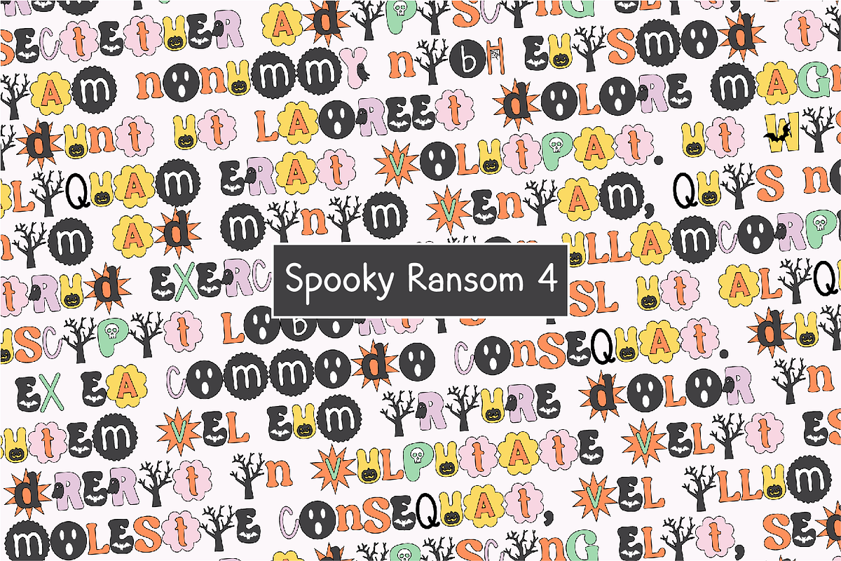 SPOOKY RANSOM Halloween Cut Out Font, a Handwritten Font by Blush Font Co.