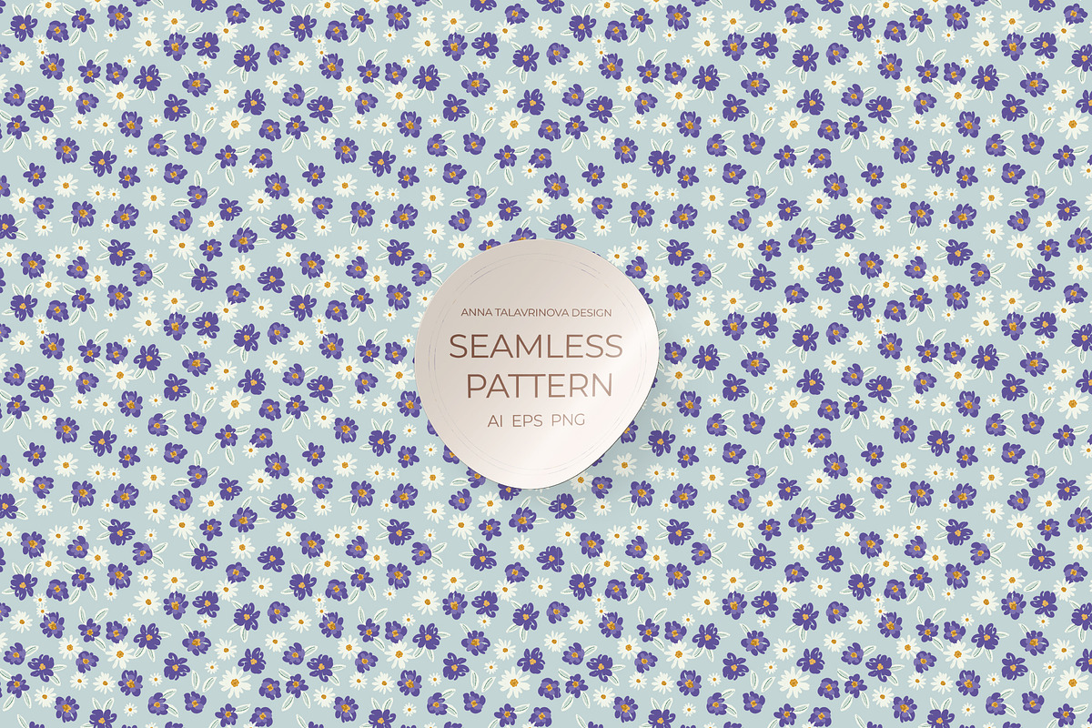 Ditsy floral seamless patten, a Pattern Graphic by Cozy pattern shop