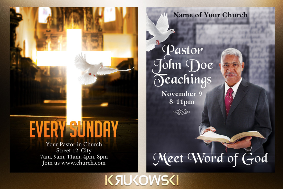 Church Religious Flyers Bundle, a Flyer Template by Krukowski Graphics