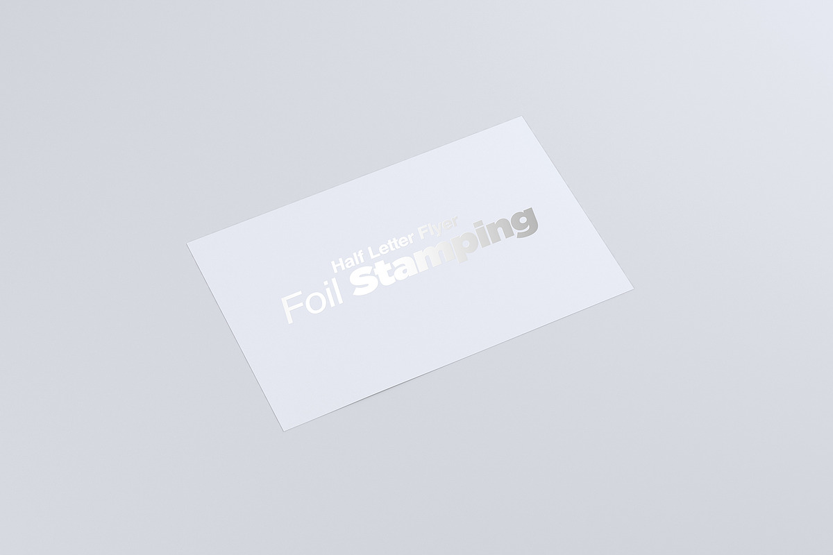 Half Letter Flyer Mockup, a Print Template by AlkStudio