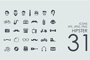 Set of hipster icons, an Icon by Palau