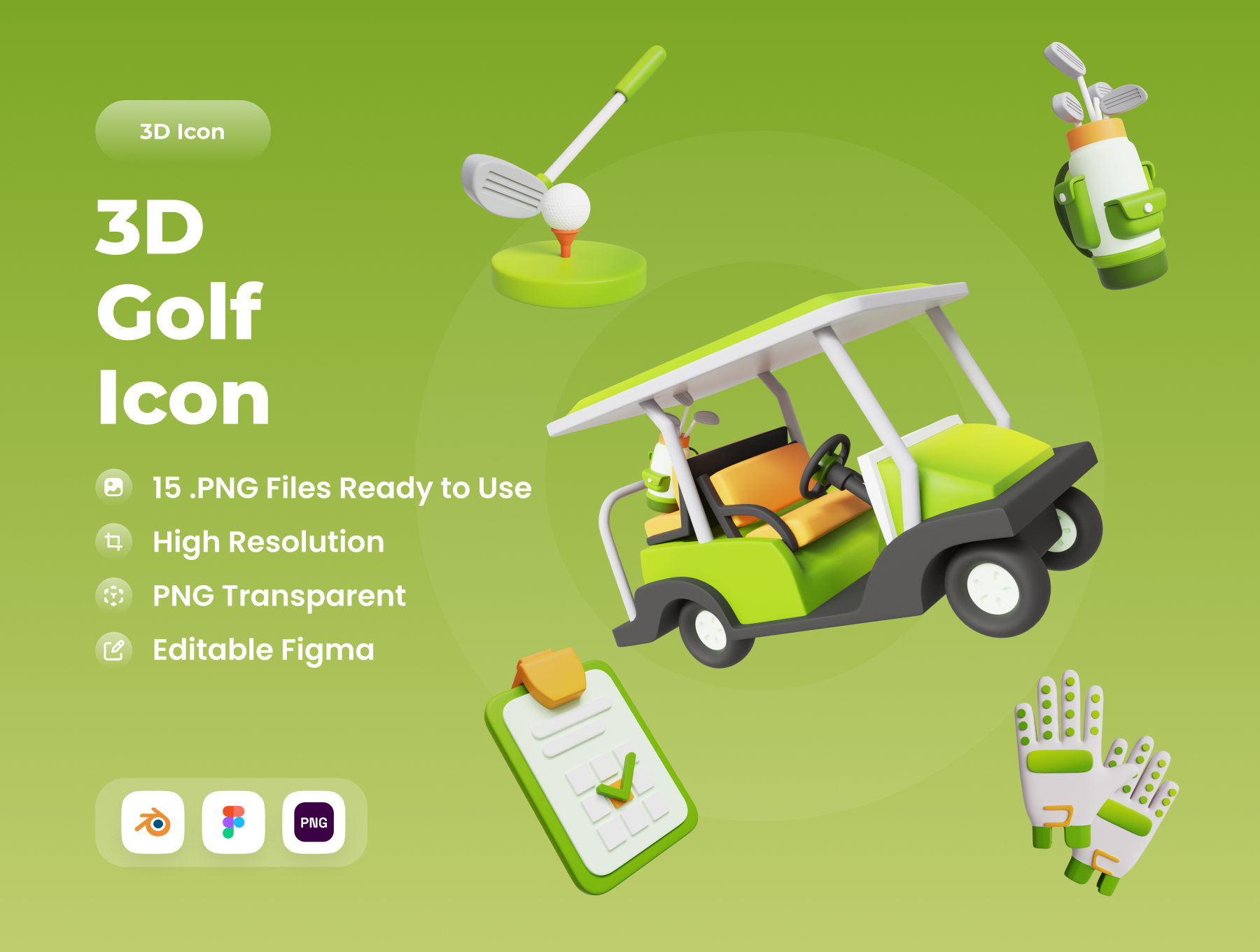 Golf 3D Illustration | Creative Market