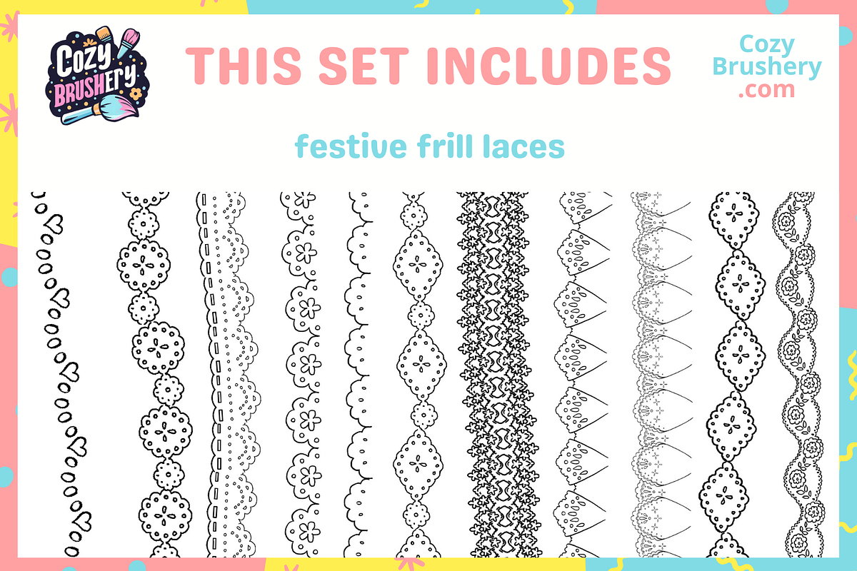 Ultimate Frill Ruffle Brushes, a Brush Add-On by Cozy Brushery