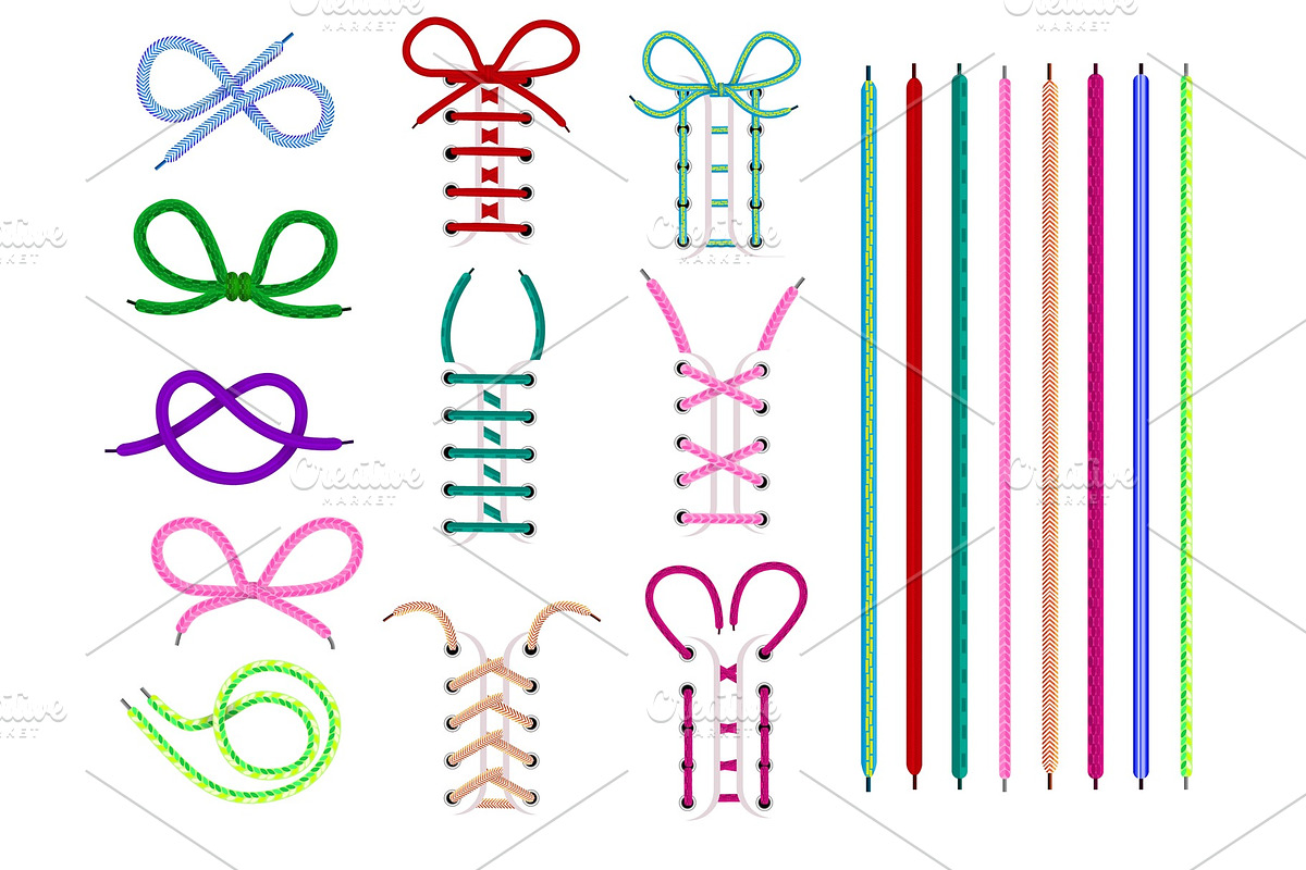 Shoelaces vector shoestring or shoe, an Object Graphic by KitVector