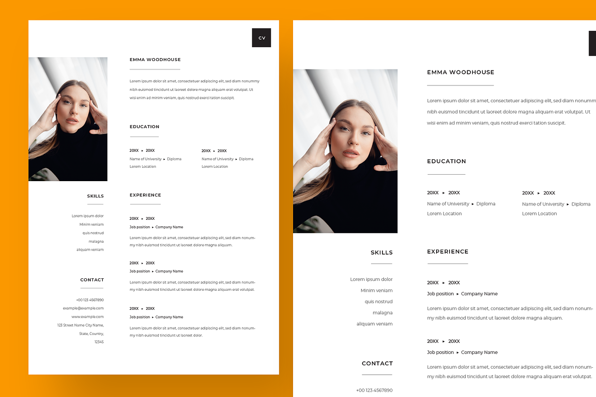 Minimal Resume Template, a Resume Template by Filip Studio | Creative Market