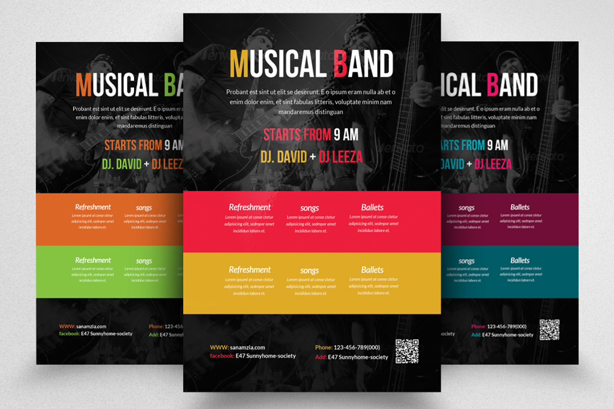 Music Concert Flyer, a Flyer Template by Psd Templates