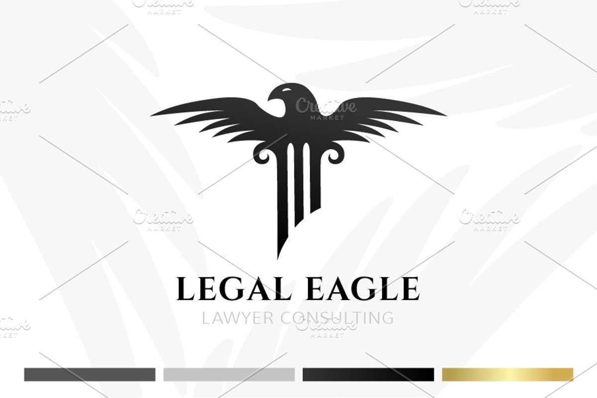 Law firm logo. Pillar with eagle., a Branding & Logo Template by ...
