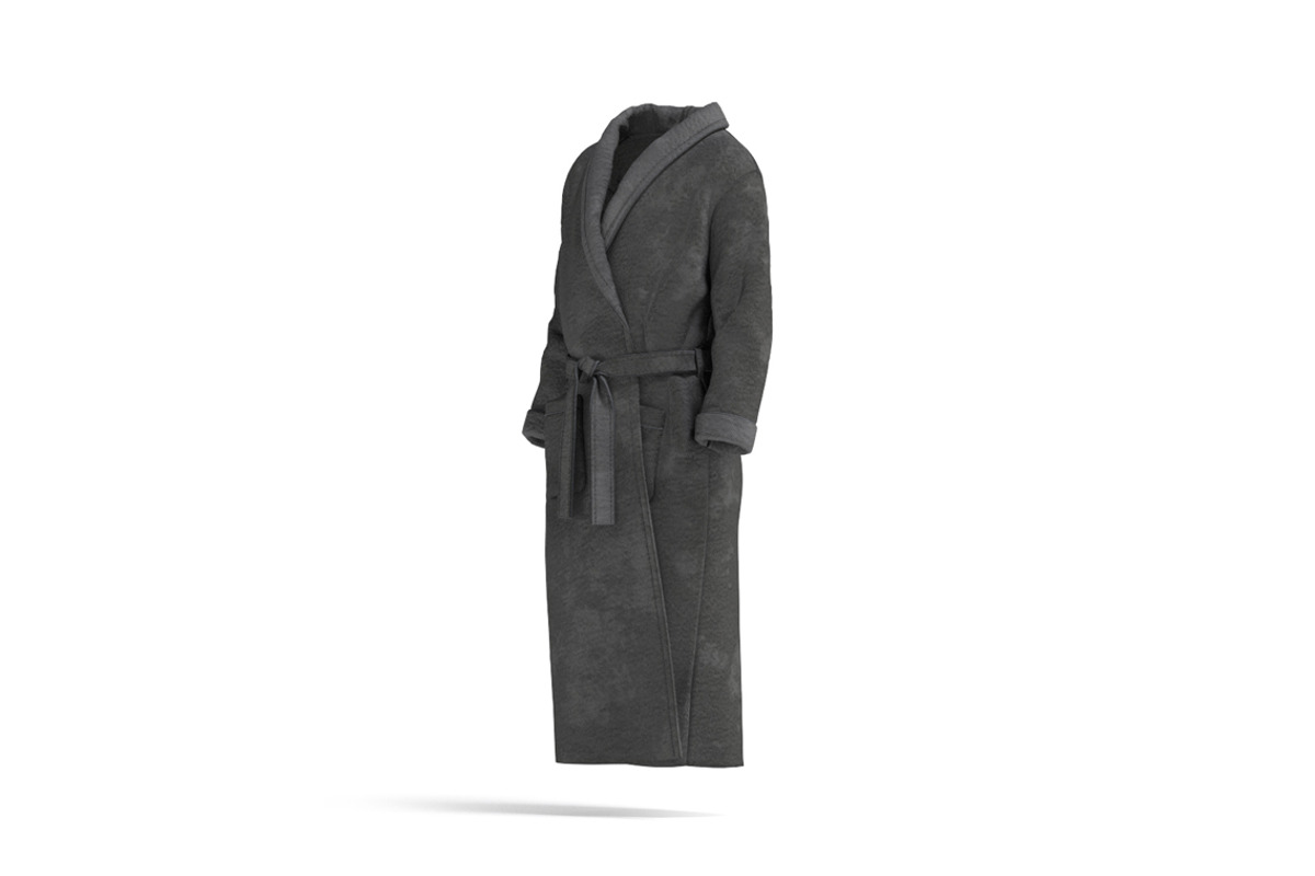 Black Hotel Bathrobe 3D Model, an Object 3D Model by rebrandy