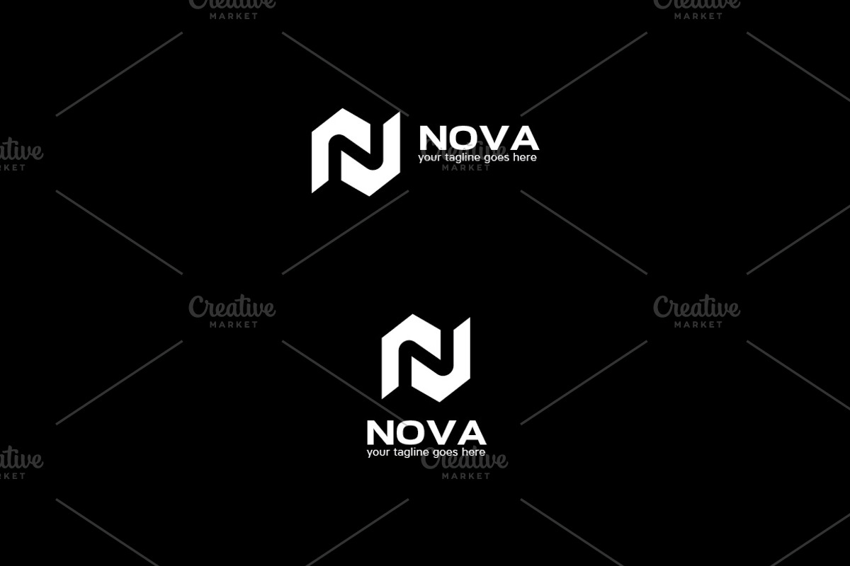 nova logo, a Branding & Logo Template by Indigo Graphic Shop