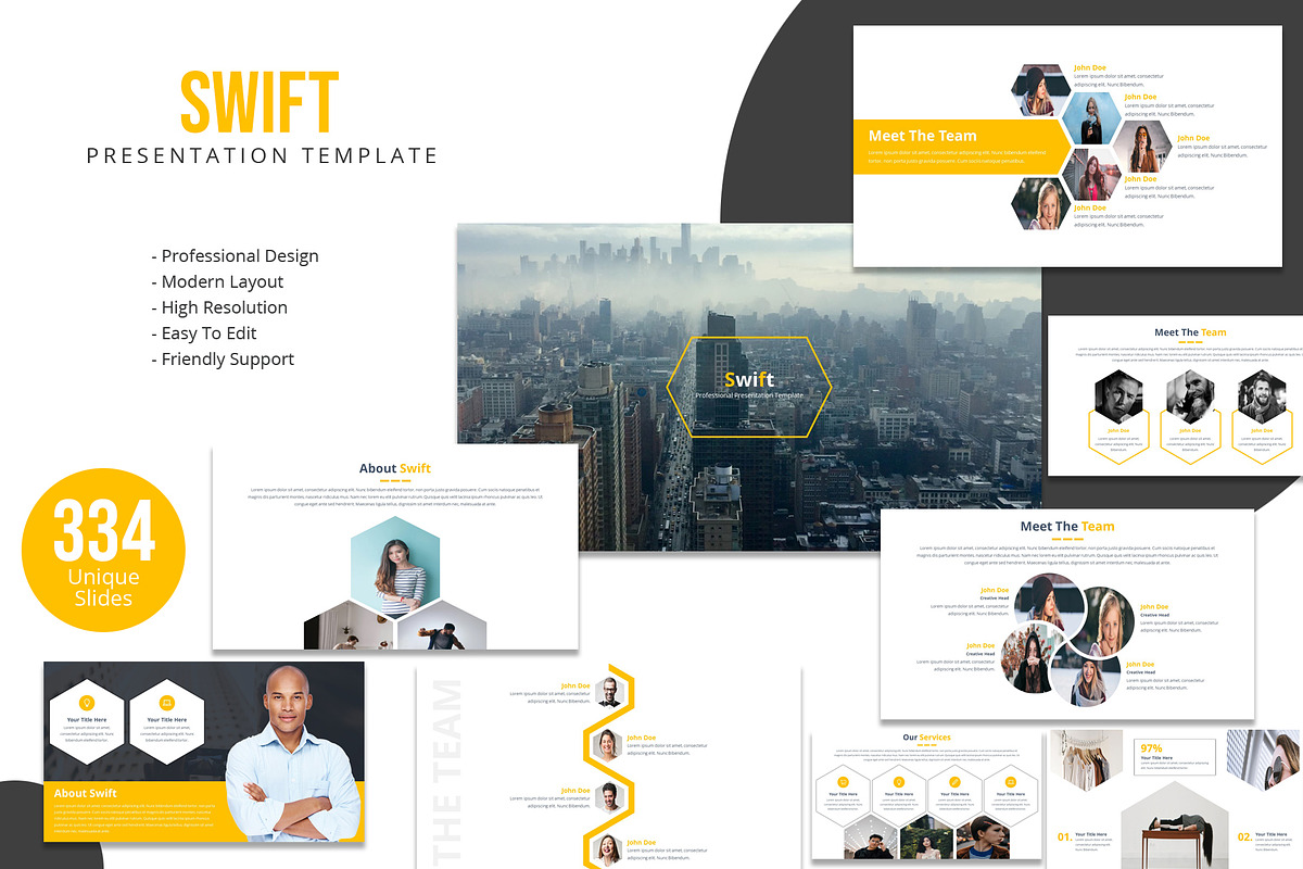 Swift Minimal Google Slides Template, a Presentation Template by ...