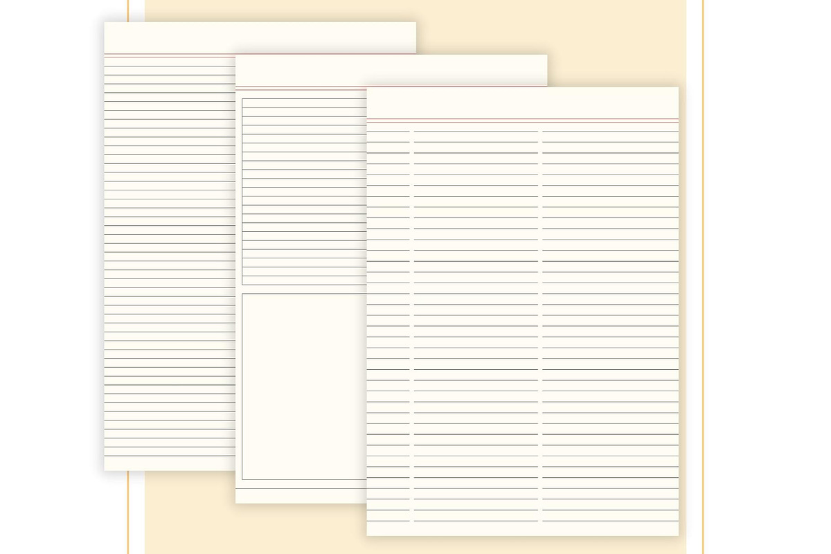 Simple and Minimal Printable Notes, a Stationery Template by ...