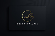 Letter SD handwritten signature logo