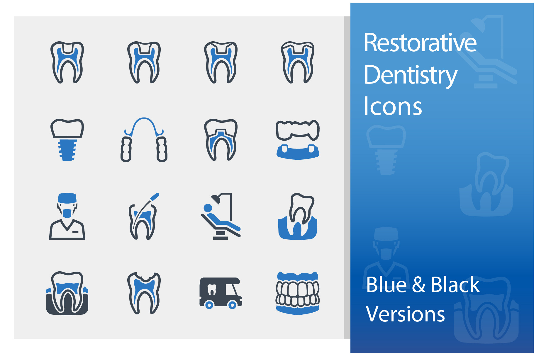 Restorative Dentistry Icons, an Icon by introwiz1