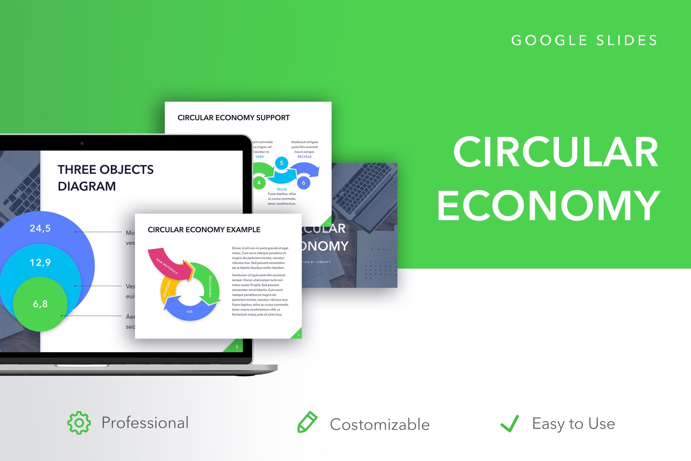 Circular Economy Google Slides, a Presentation Template by Jumsoft