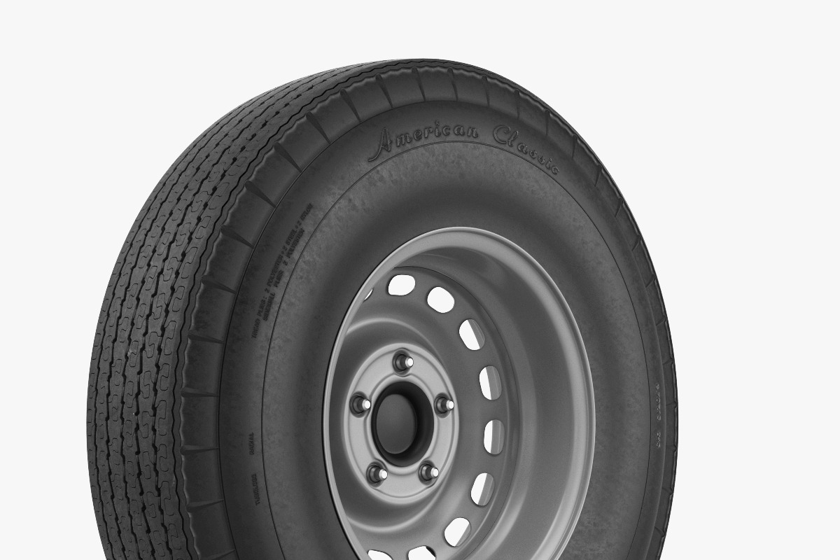 Steel Wheel & Tire American Classic, a Cars & Vehicle 3D Model by ...