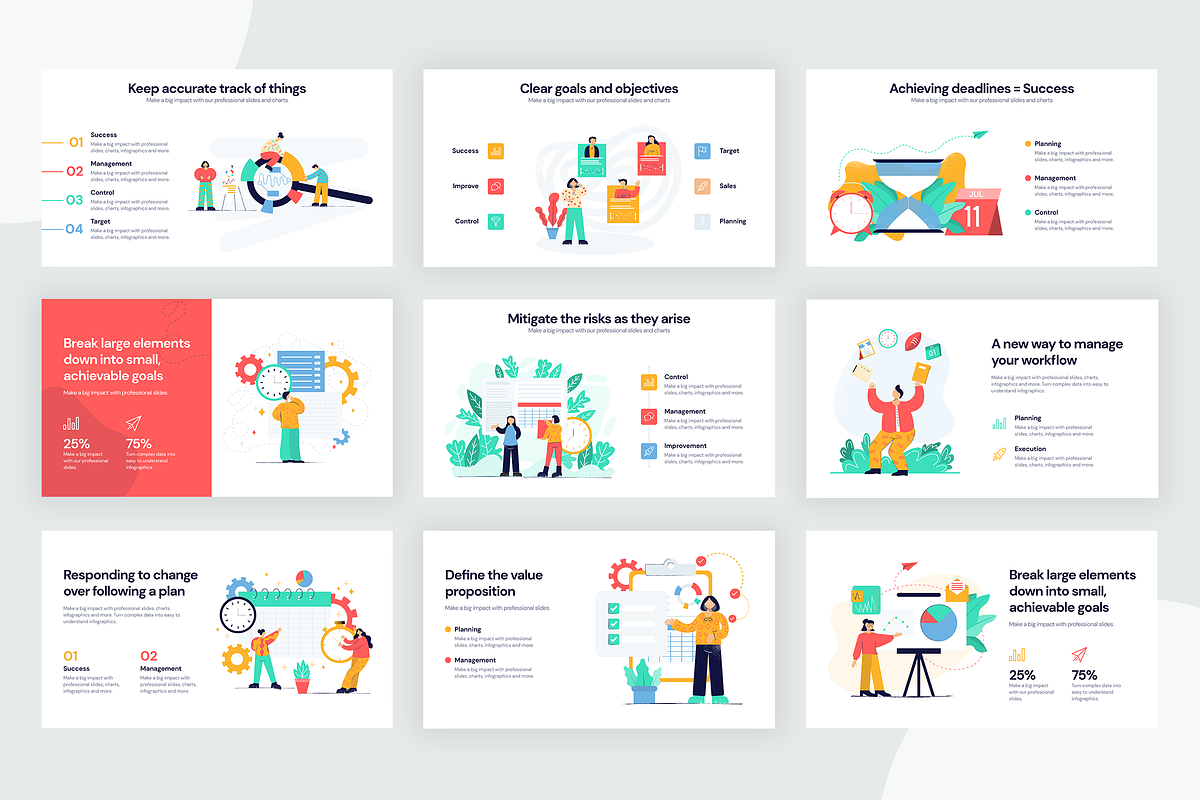 Project Management Infographics, a Presentation Template by Slidesmash ...