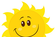 Smiling Yellow Simple Sun, an Illustration by HitToon
