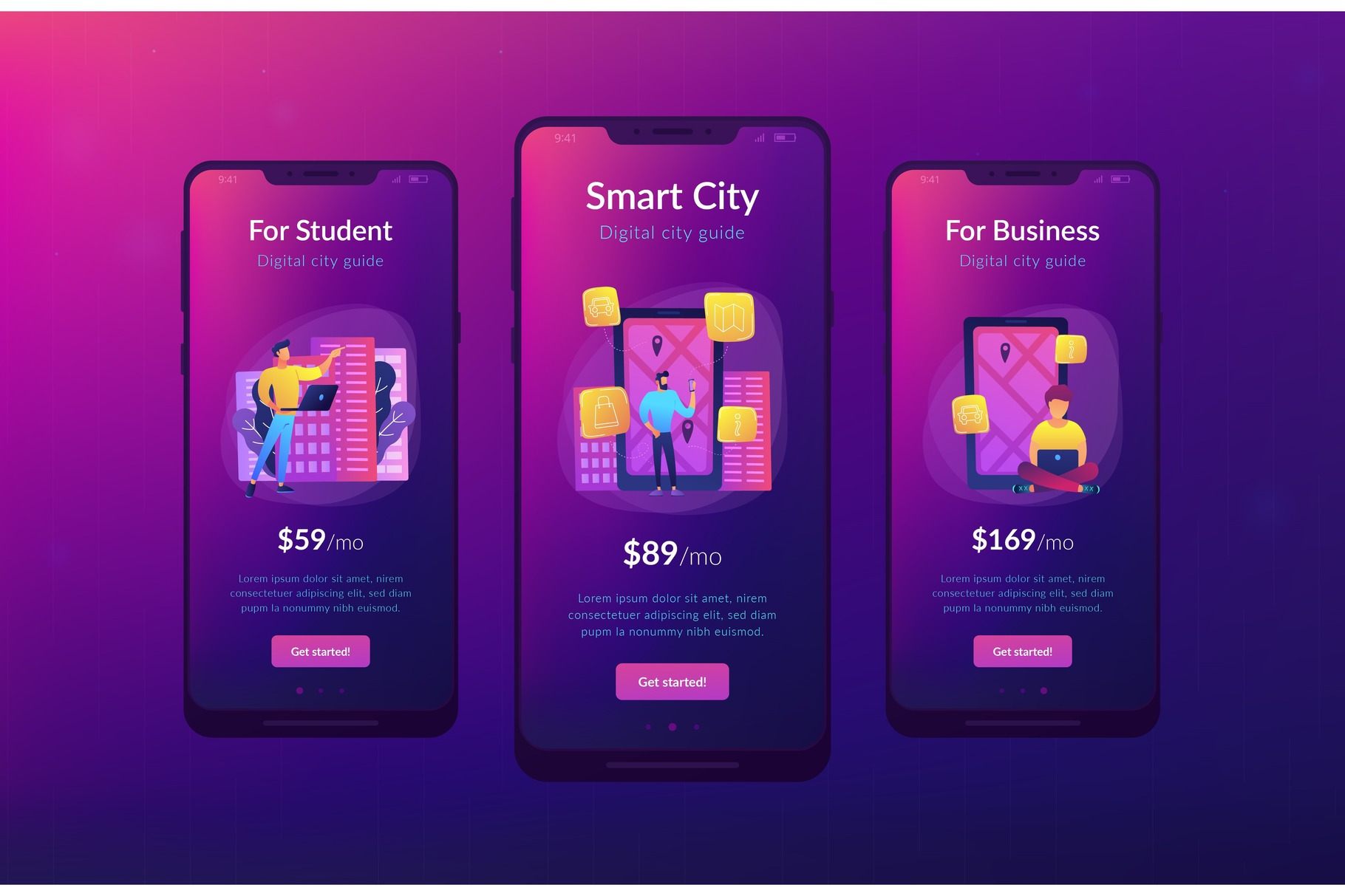 Digital city guide and smart city, a Technology Illustration by Visual ...