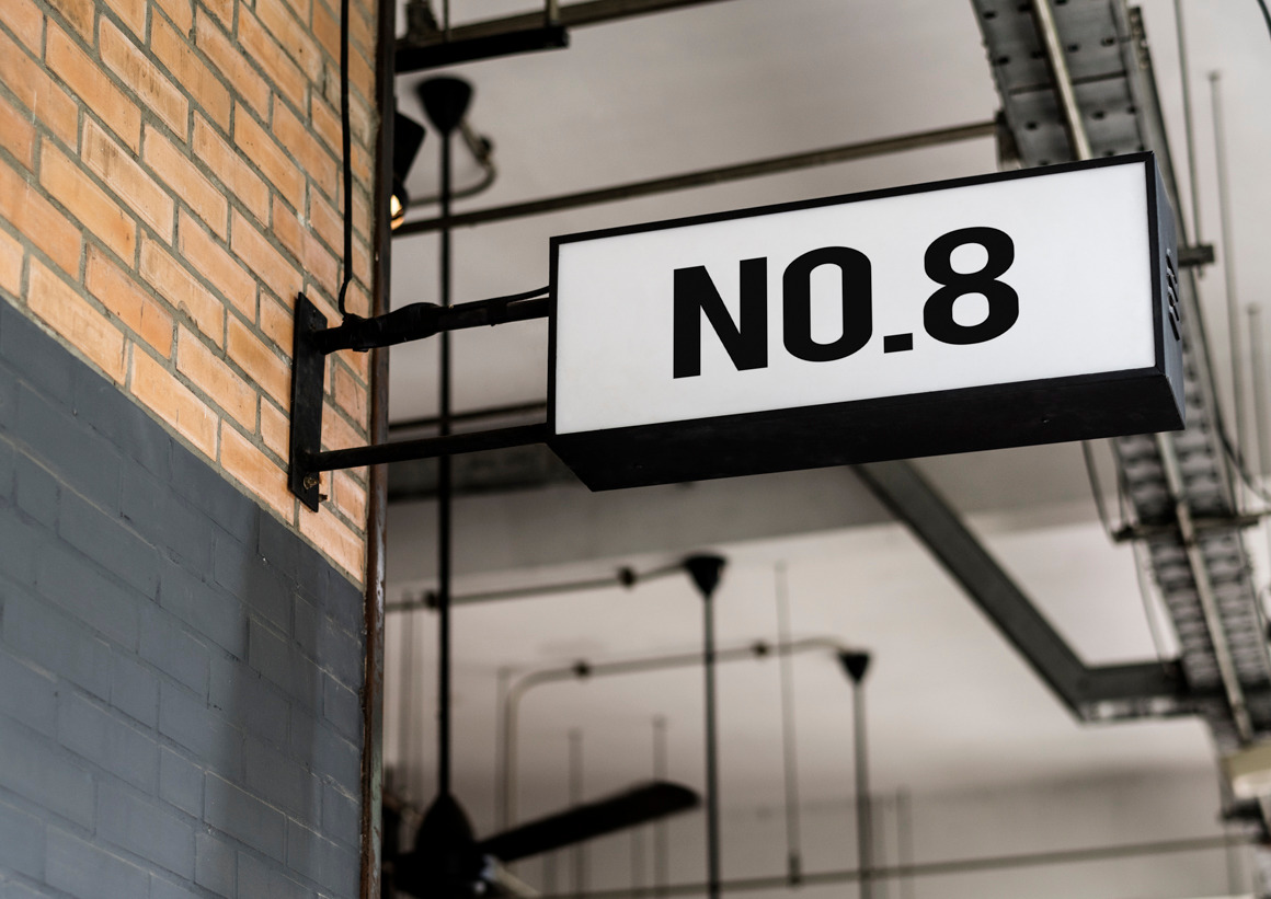 Shop signage mockup psd featuring layer, 8, and ads, an Abstract Photo ...