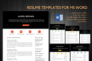 2 in 1 Modern Word resume pack, a Resume Template by Inkpower
