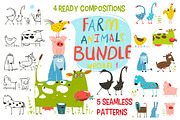 Cartoon Farm Animals BUNDLE | Animal Illustrations ~ Creative Market