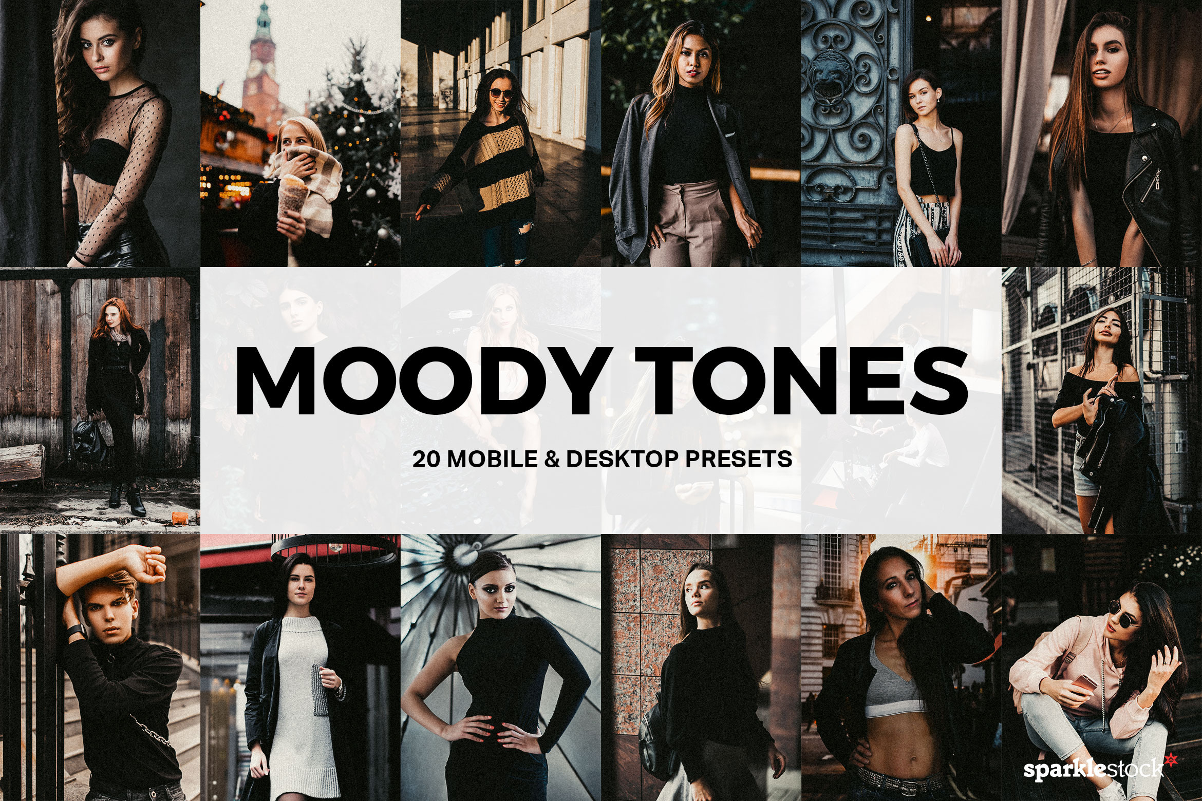20 Moody Tones Lightroom Presets, a Preset Add-On by SparkleStock