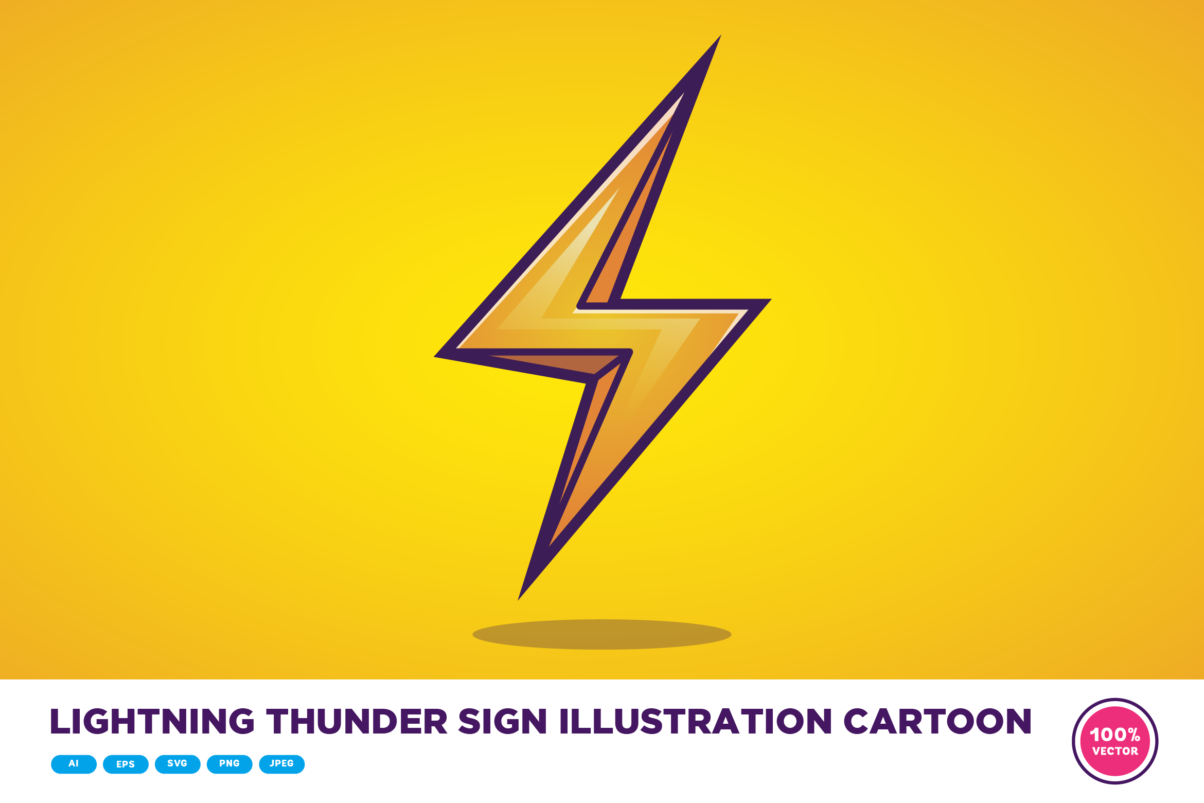 Lightning Thunder Sign Illustration, an Object Illustration by Catalyst ...