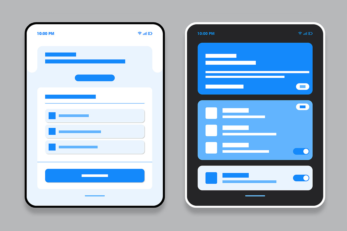Futuristic Tablet App Wireframe