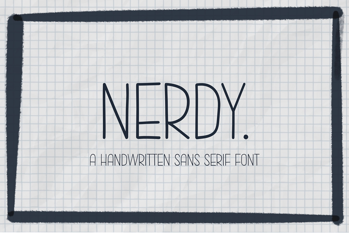 Nerdy - A handwritten font