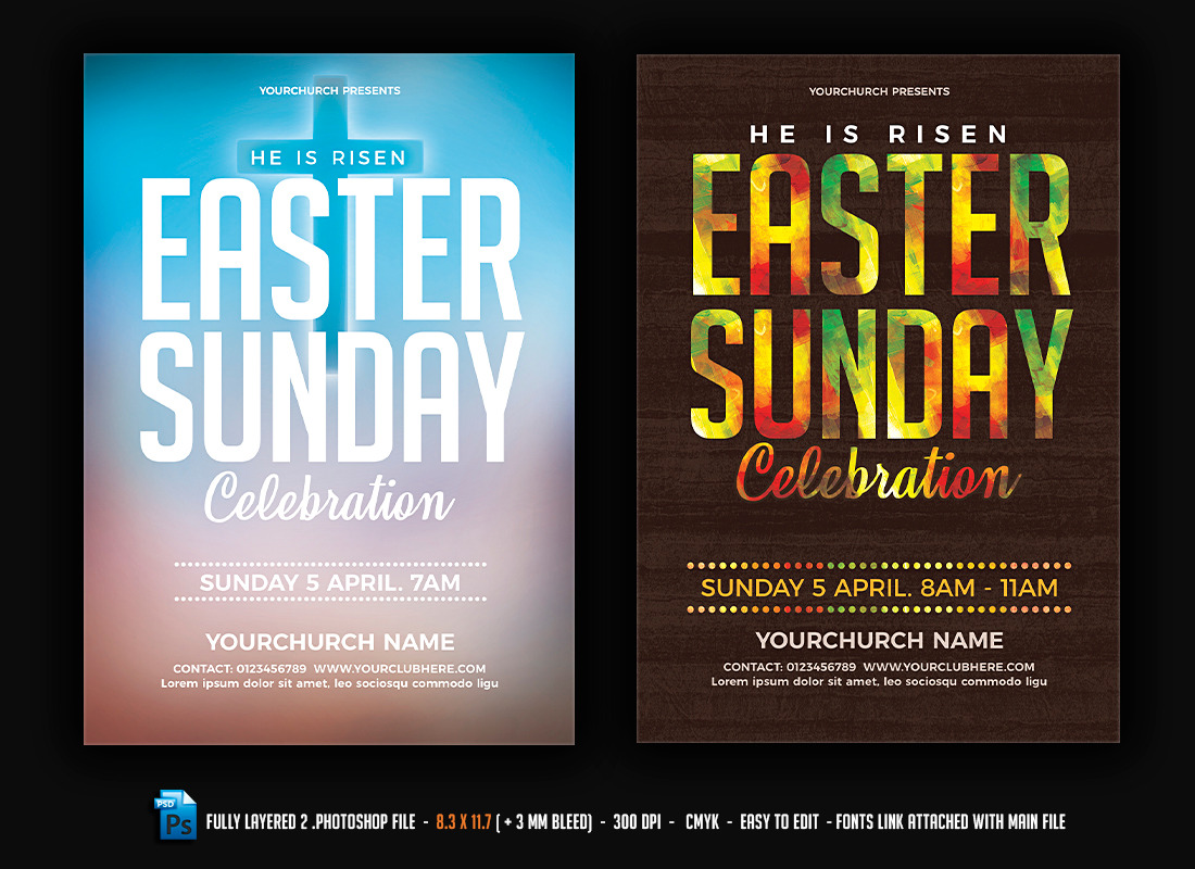 Easter Sunday Flyer Poster, an Email Template by DesignWorkz