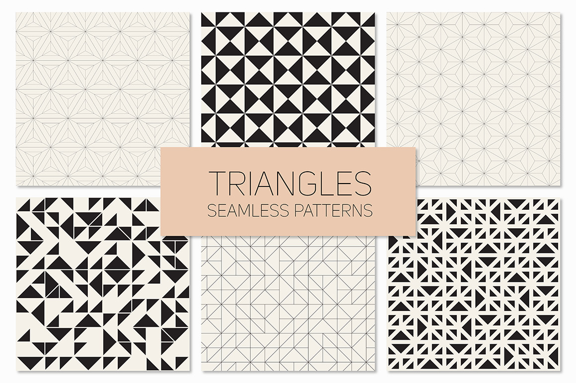 Triangles. Seamless Patterns. Set 4, a Pattern Graphic by Curly_Pat